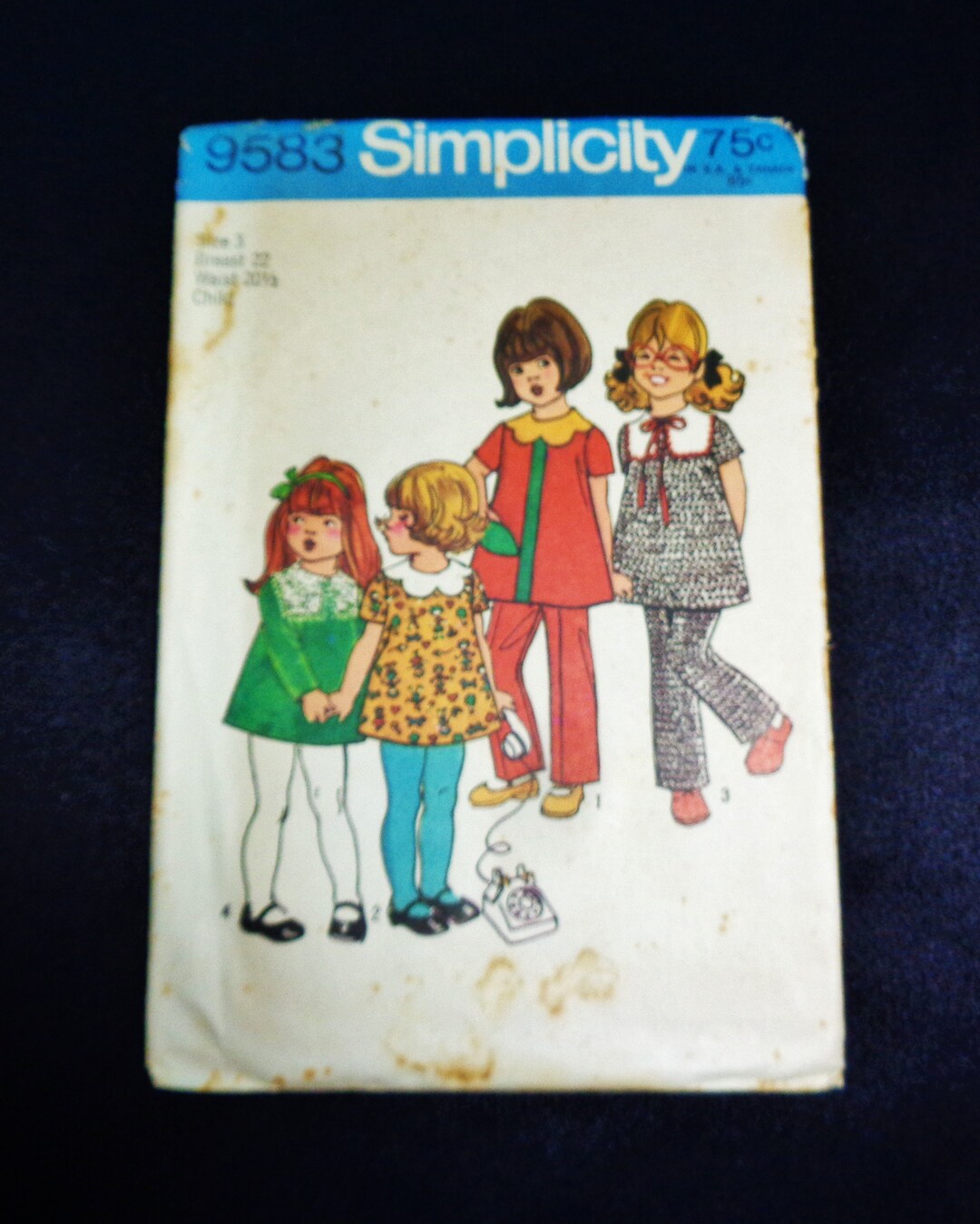 UNCUT SIMPLICITY 9583 Childs' Dress and Pants Sewing Pattern - Etsy