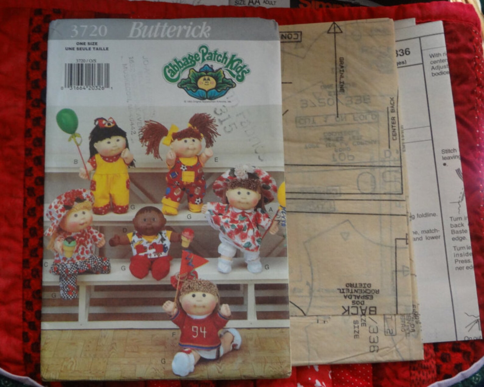 UNCUT Butterick 3720 CABBAGE PATCH Kids Six Doll Outfits 1994 - Etsy