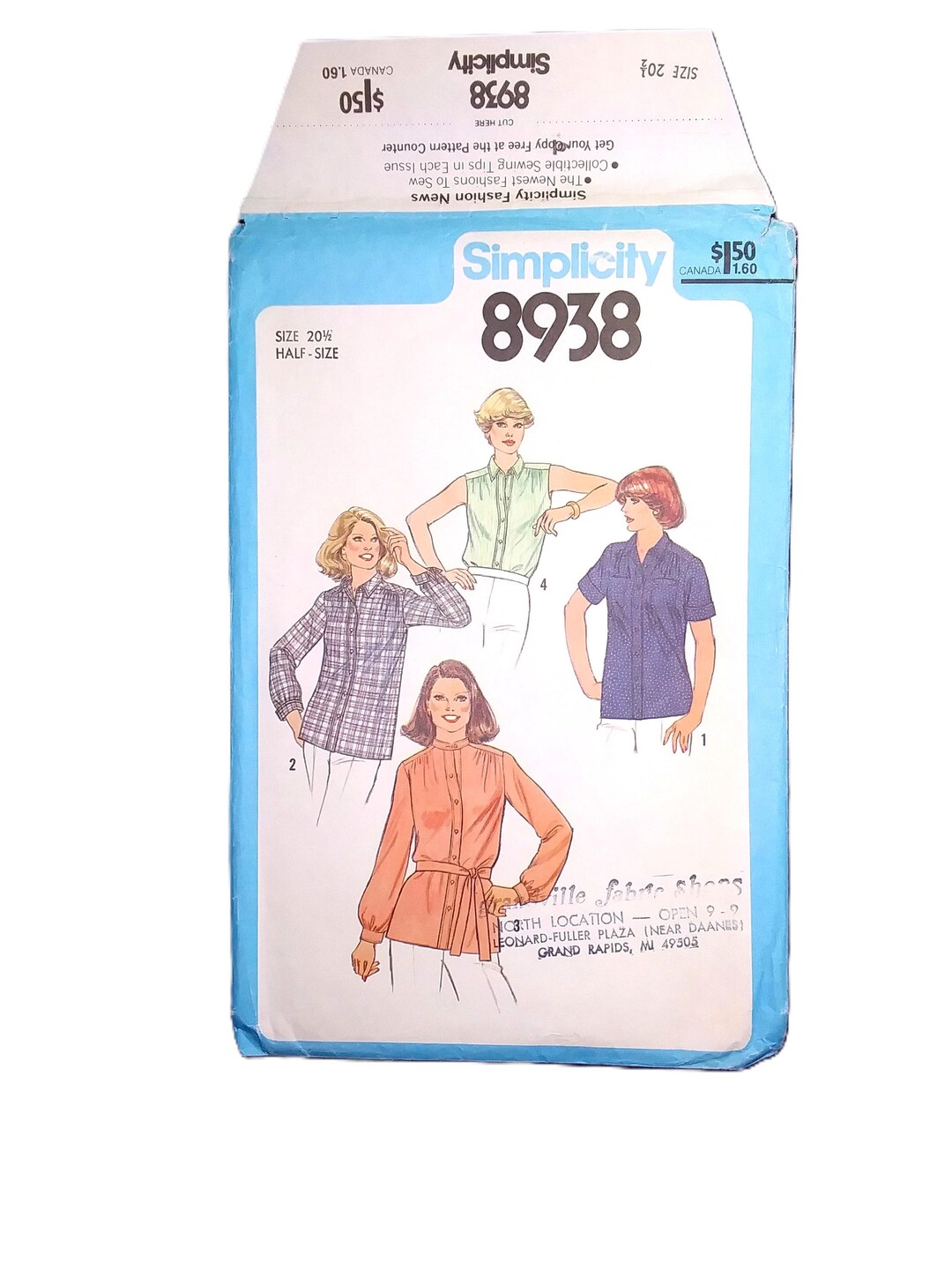 Vintage Simplicity 8938 Shirt and Tie Belt Sewing Pattern - Etsy