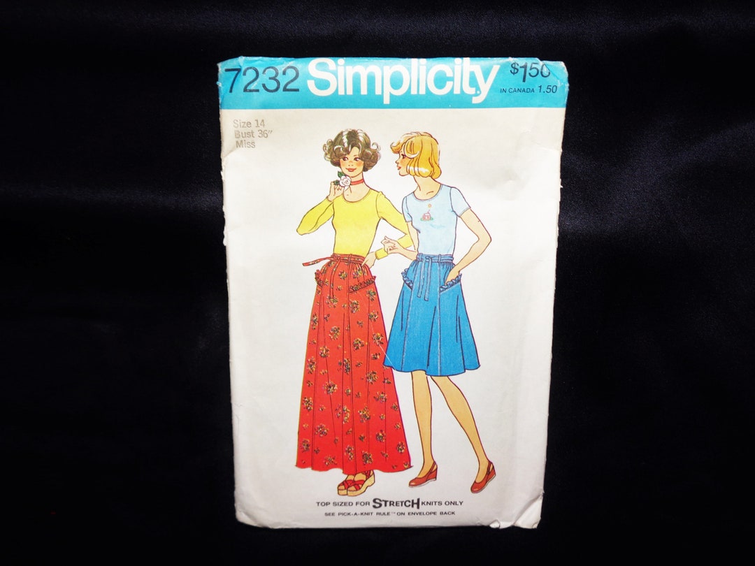 UNCUT Vintage SIMPLICITY #7232 Misses' Separates for Stretch Knits Only ...