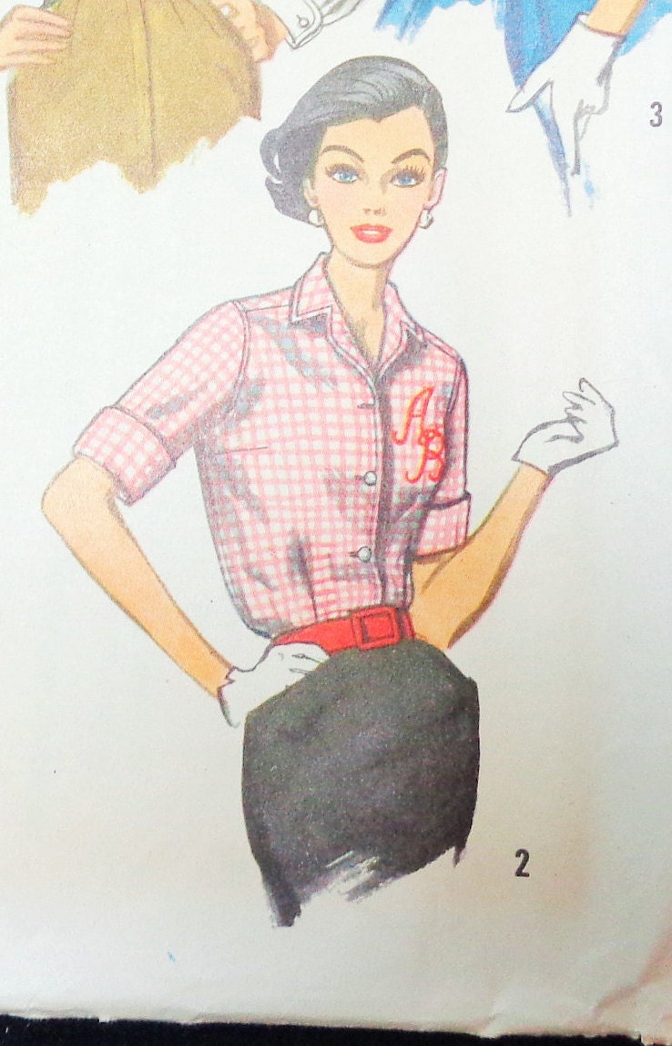 Vintage SIMPLICITY 2195 Misses' and Women's BLOUSE | Etsy