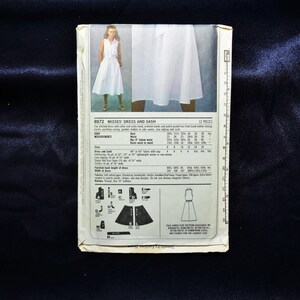 UNCUT Simplicity 8972 Misses ESP Dress and Sash Sewing Pattern - Etsy