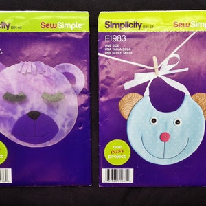 Simplicity SEW SIMPLE Bibb or Pillow Sewing Pattern - Etsy UK