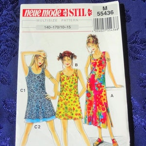 UNCUT NEUE Mode STIL M55436 Ladies Multisize 10-15 Sleeveless Dress - Etsy