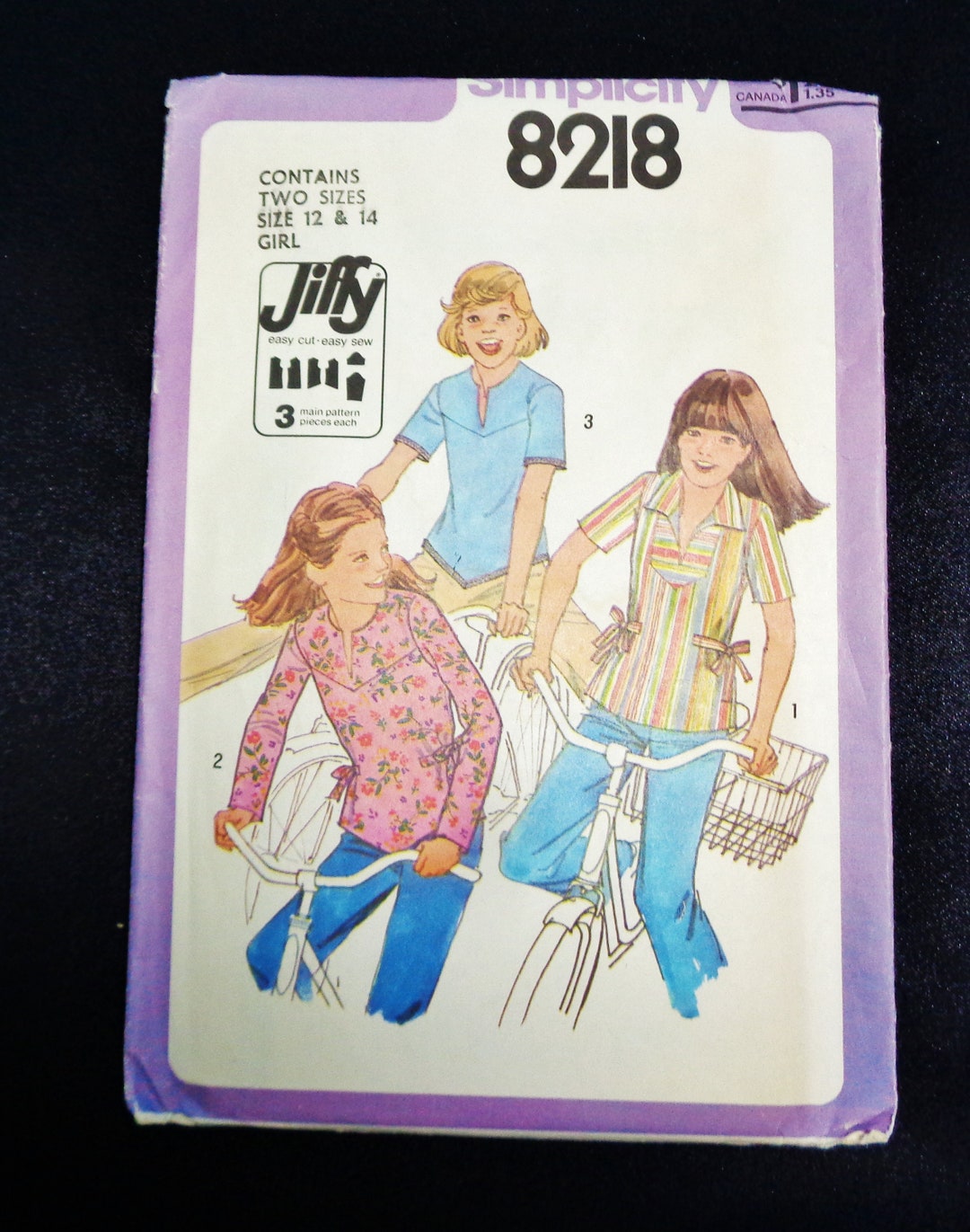 UNCUT SIMPLICITY 8218 Girls' Jiffy Pullover Tops Sewing Pattern - Etsy