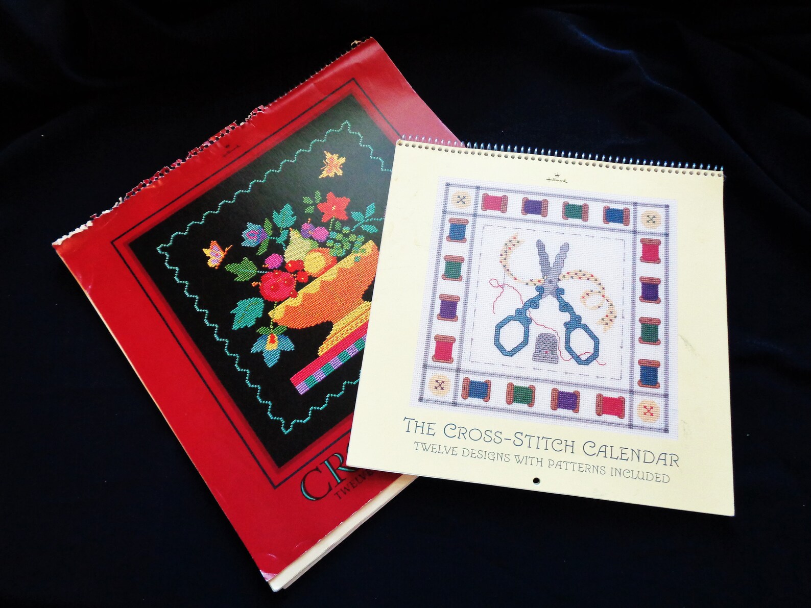TWO 2 Counted Cross Stitch HALLMARK CALENDARS | Etsy