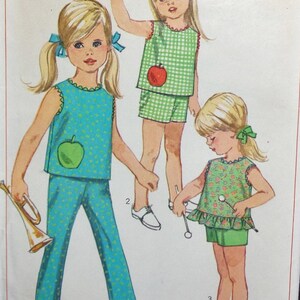 Vintage SIMPLICITY 7113 Child's Overblouse and Pants Sewing Pattern - Etsy