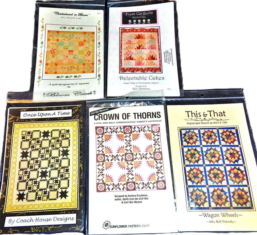 FIVE (5) Quilt Shop PATTERNS - Etsy