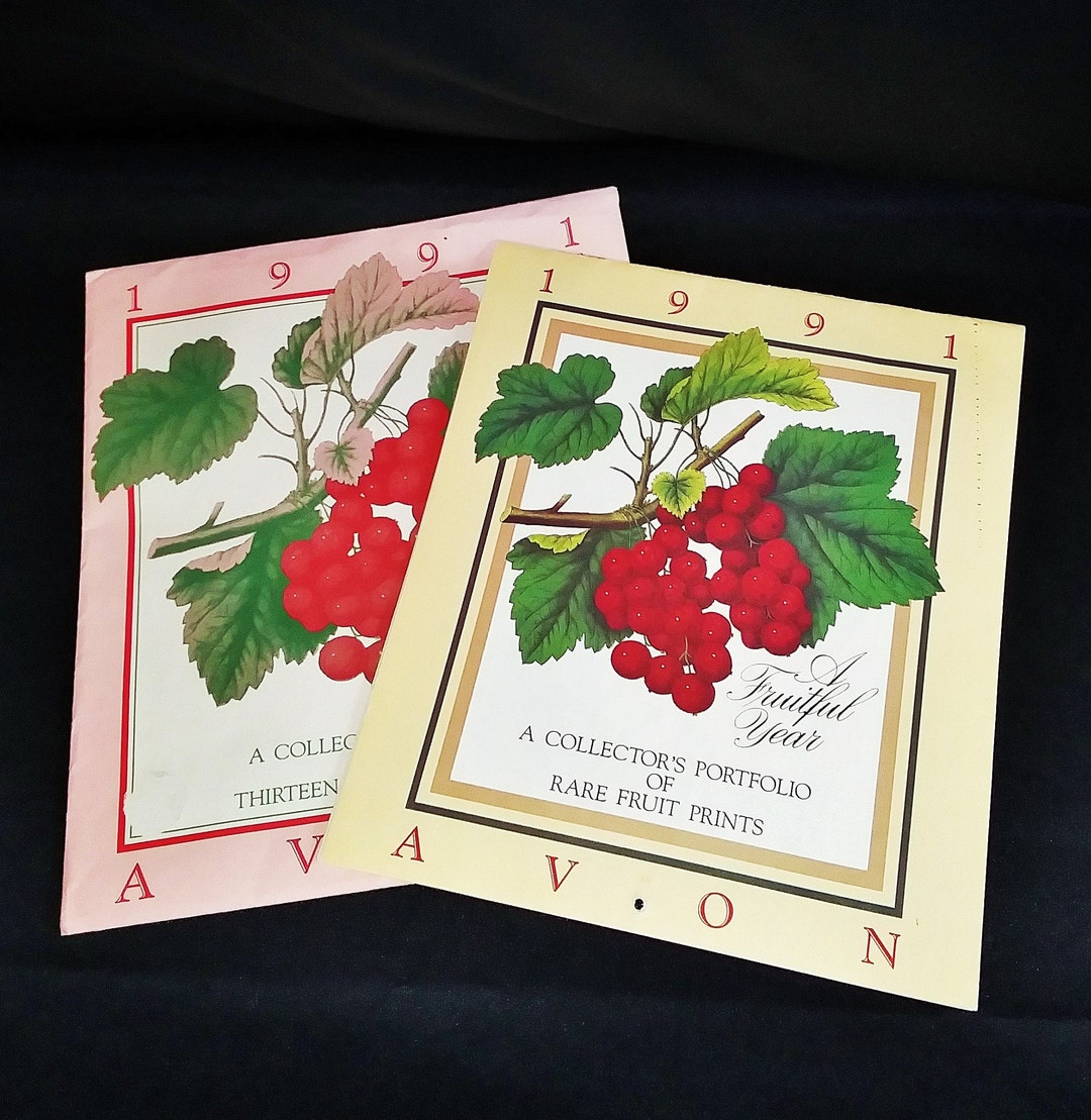 Vintage 1991 AVON Collectible WALL CALENDAR "a Fruitful Year" - Etsy