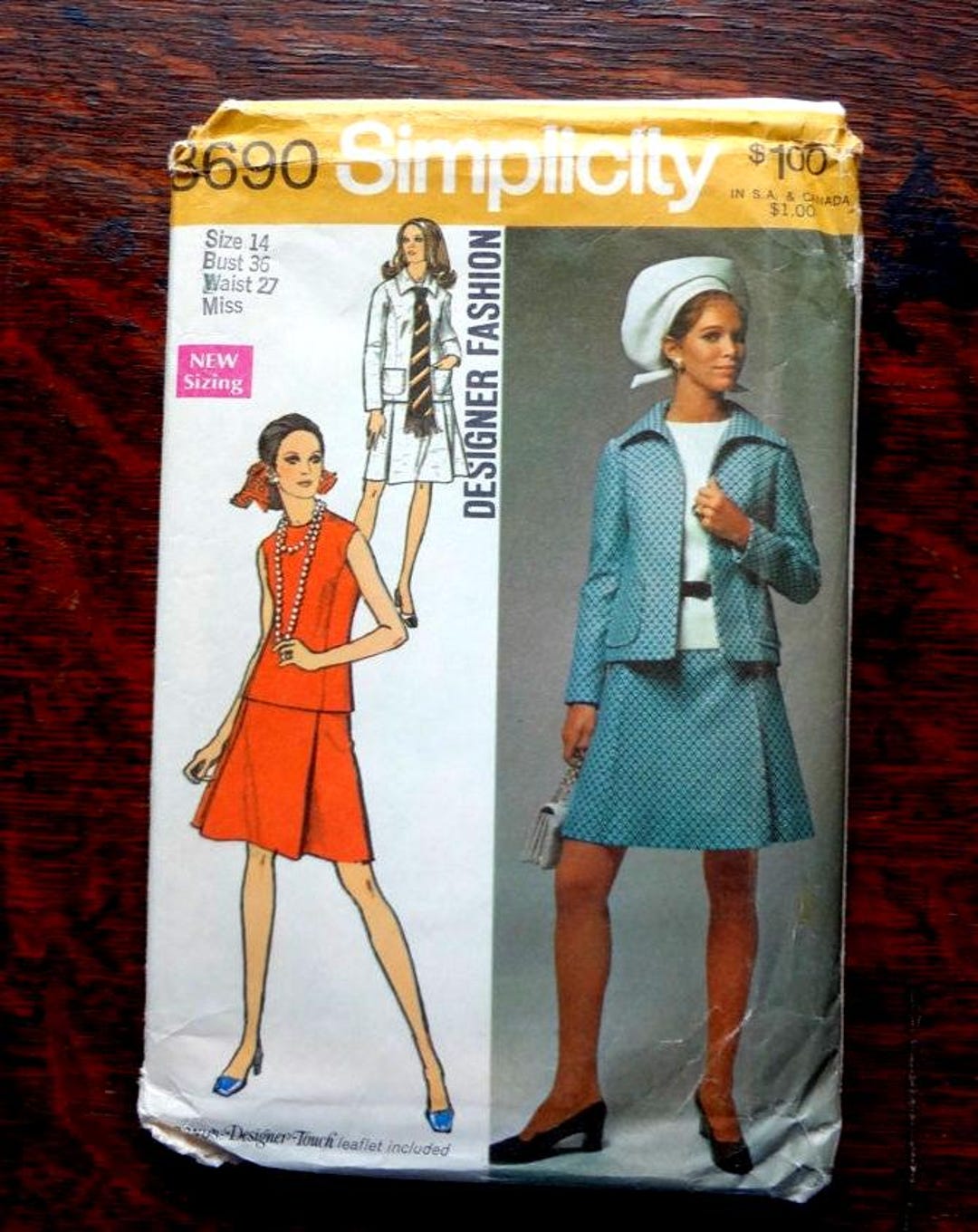 Vintage Simplicity 8690 Misses Jacket, Skirt and Blouse SEWING PATTERN ...