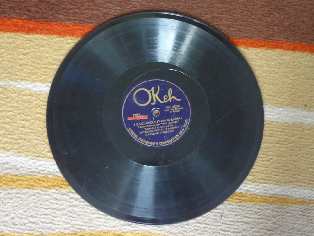 Leo Slezak, Tenor "i Pagliacci" One Sided Record 78 RPM - Etsy