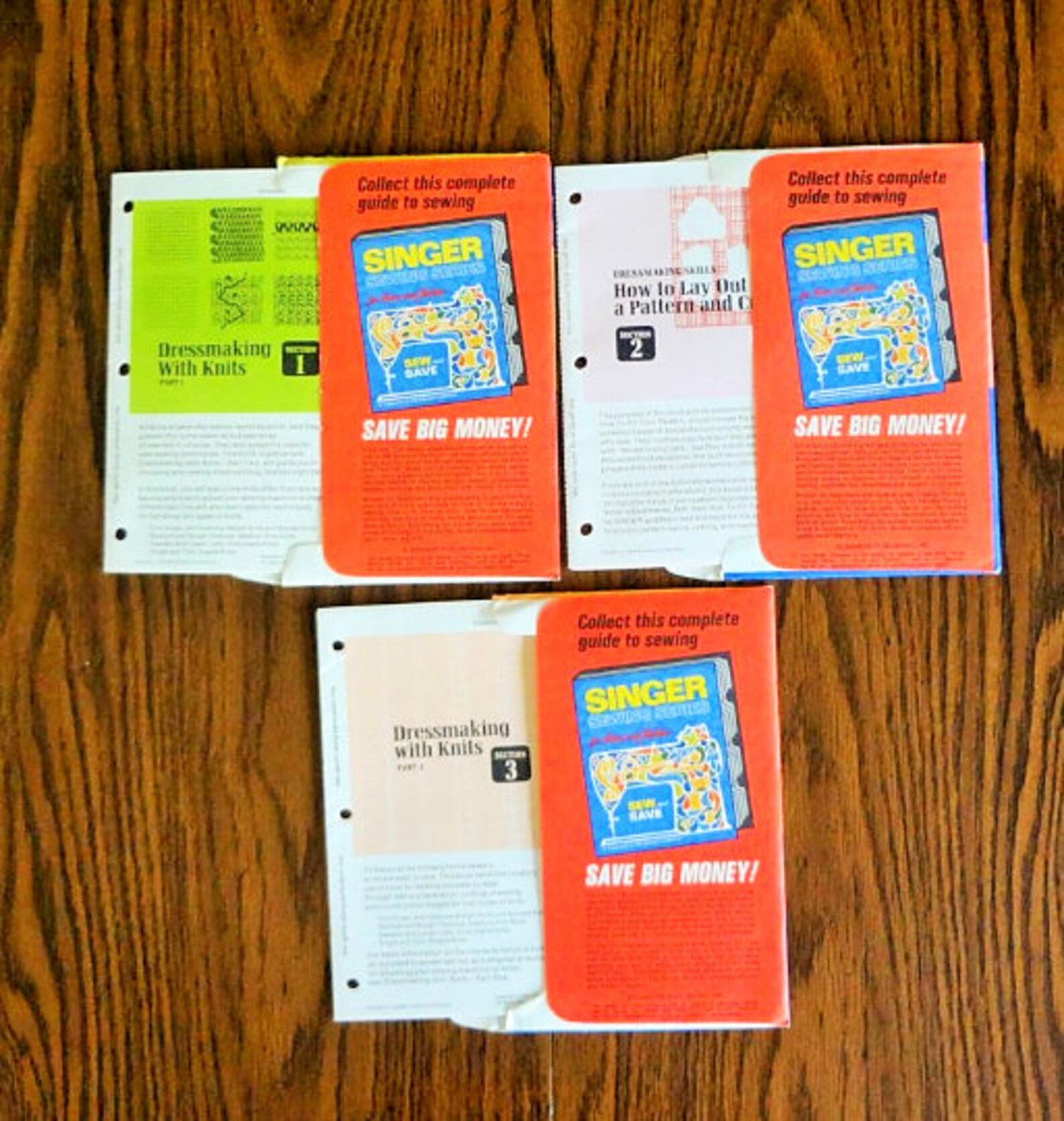 Singer Sewing Series Section 1, 2 and 3 for Home and Fashion 1972 - Etsy