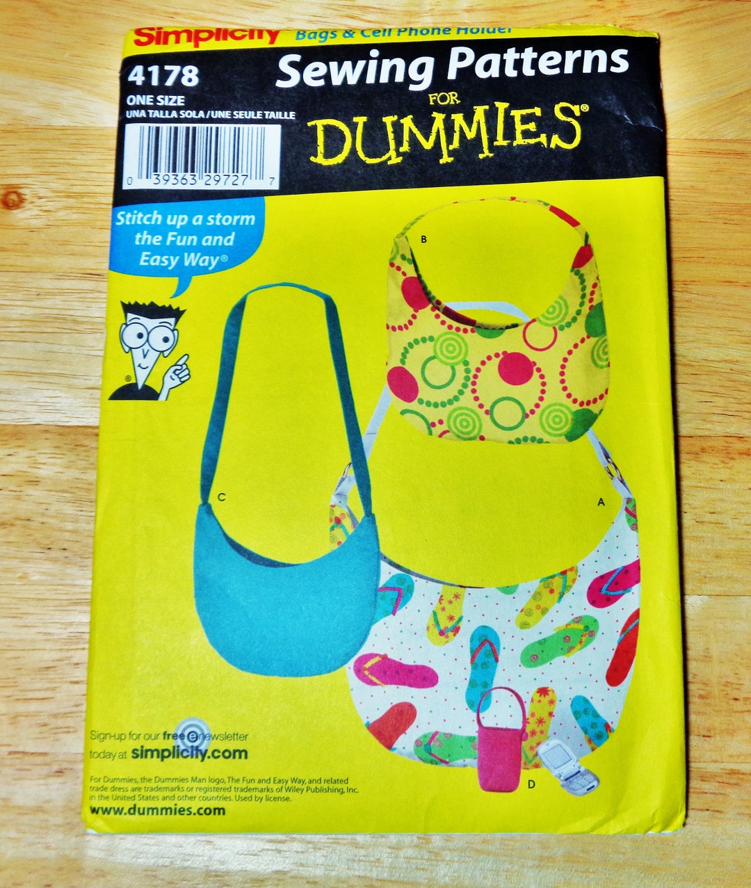UNCUT SIMPLICITY 4178 Bag Sewing Patterns for Dummies 2006 - Etsy