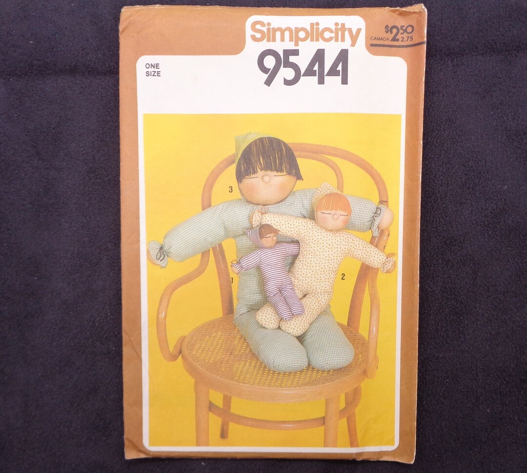 UNCUT Simplicity 9544 Stuffed Doll Sewing Pattern - Etsy