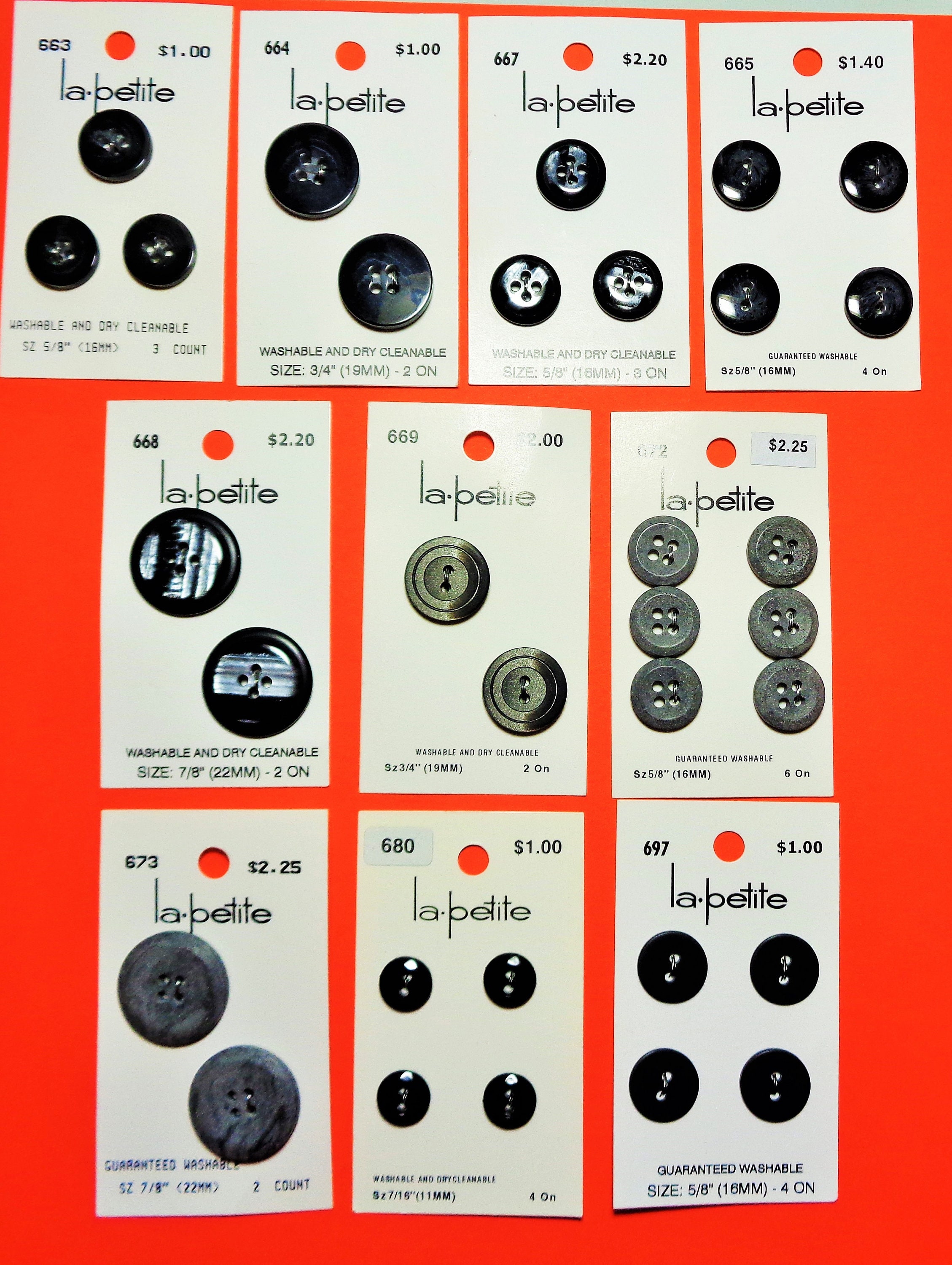 100 Button Cards - Etsy