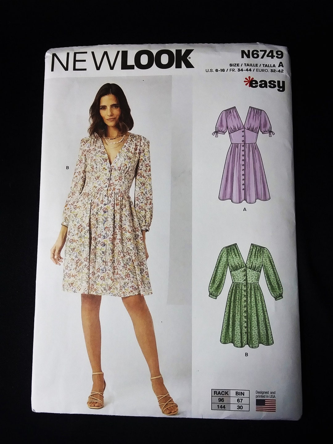 UNCUT New Look N6749 Misses' Dresses Sewing Pattern - Etsy