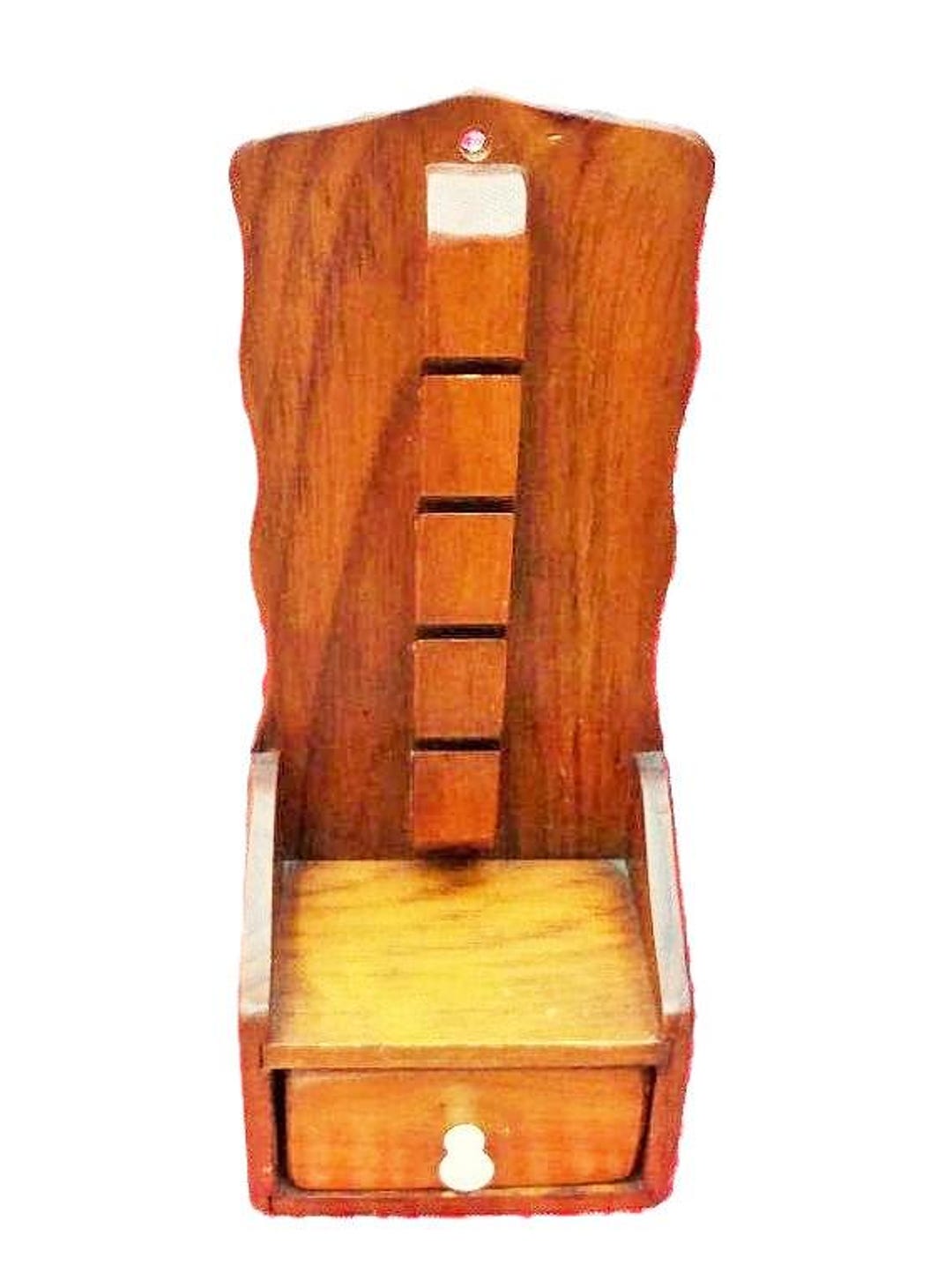 Vintage WOOD Letter Holder With Drawer - Etsy