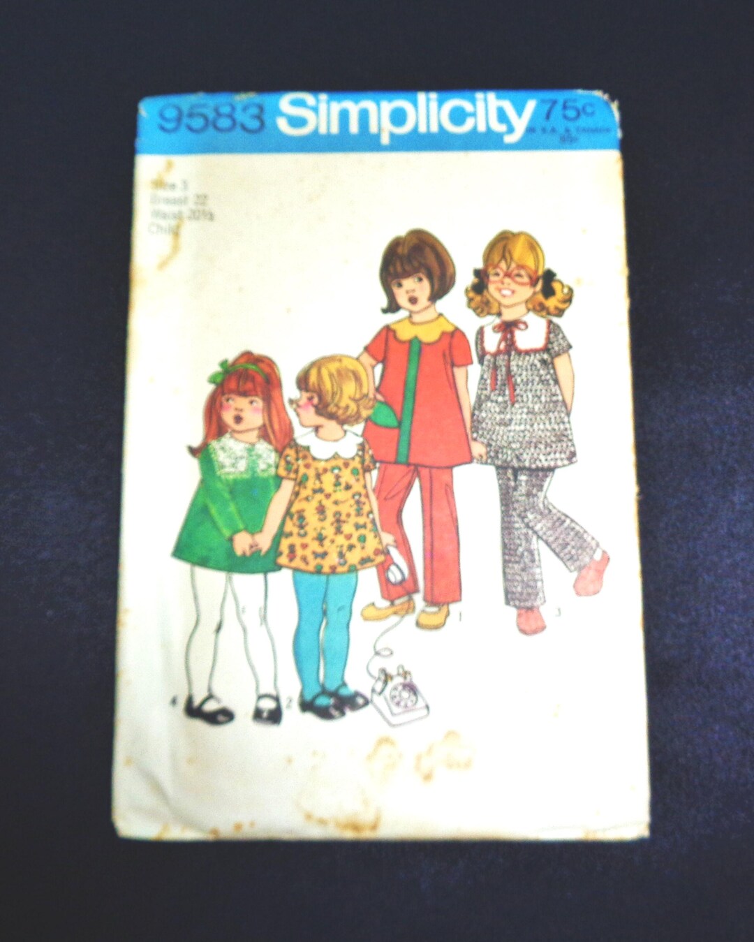 UNCUT SIMPLICITY 9583 Childs' Dress and Pants Sewing Pattern - Etsy UK