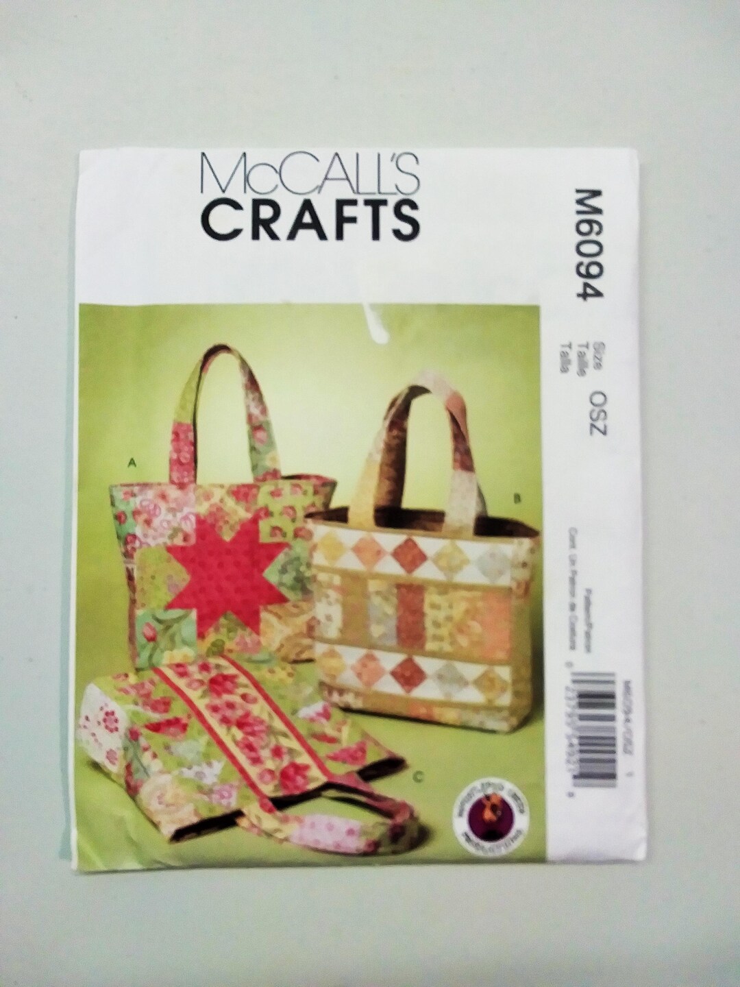 UNCUT Mccall's Crafts M6094 Bags Sewing PATTERN - Etsy