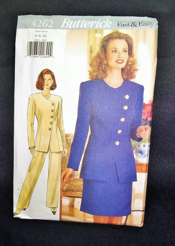 UNCUT Butterick 4262 Misses' Jacket Skirt & Pants Sewing | Etsy