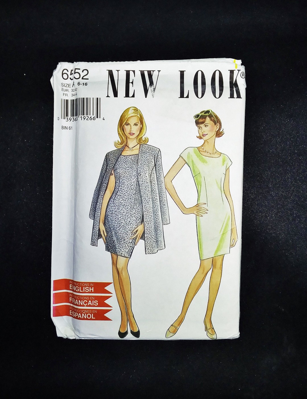 UNCUT New Look 6552 Misses' Dress With Jacket Sewing Pattern - Etsy