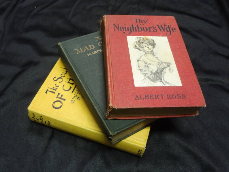 Trio (3) of Early 1900's Fiction Books - Etsy