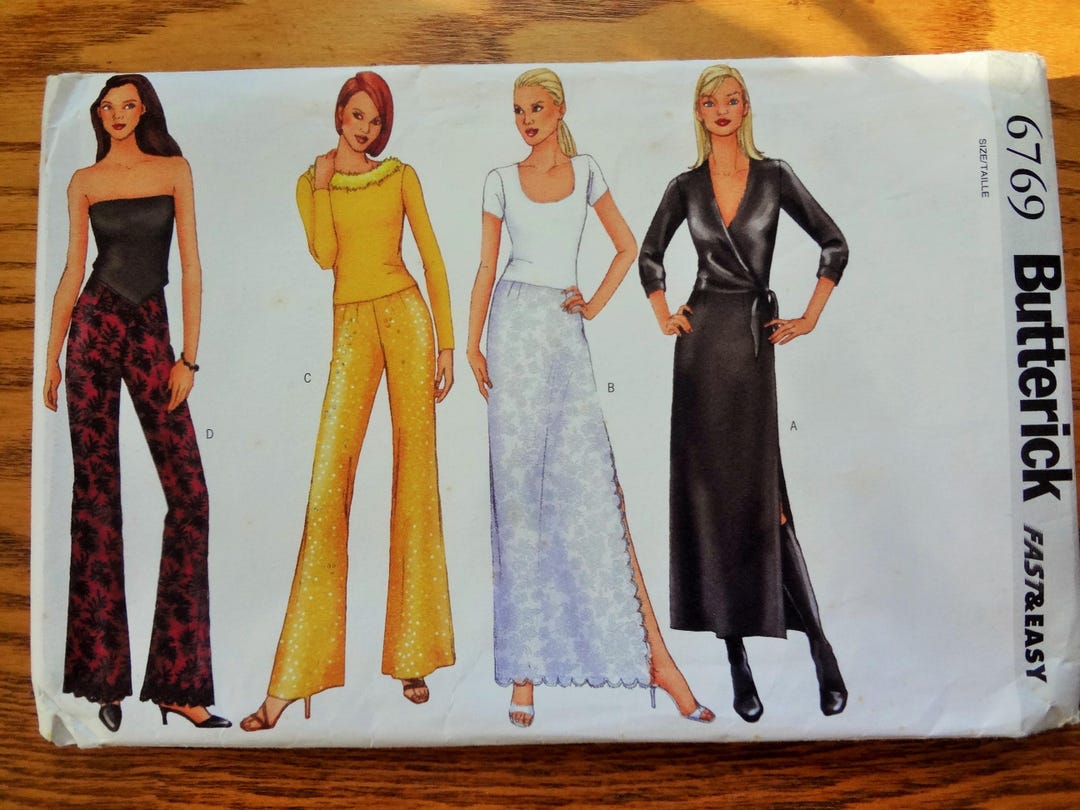 UNCUT 6769 BUTTERICK Fast & Easy Misses' Skirt and Pants Sewing PATTERN ...
