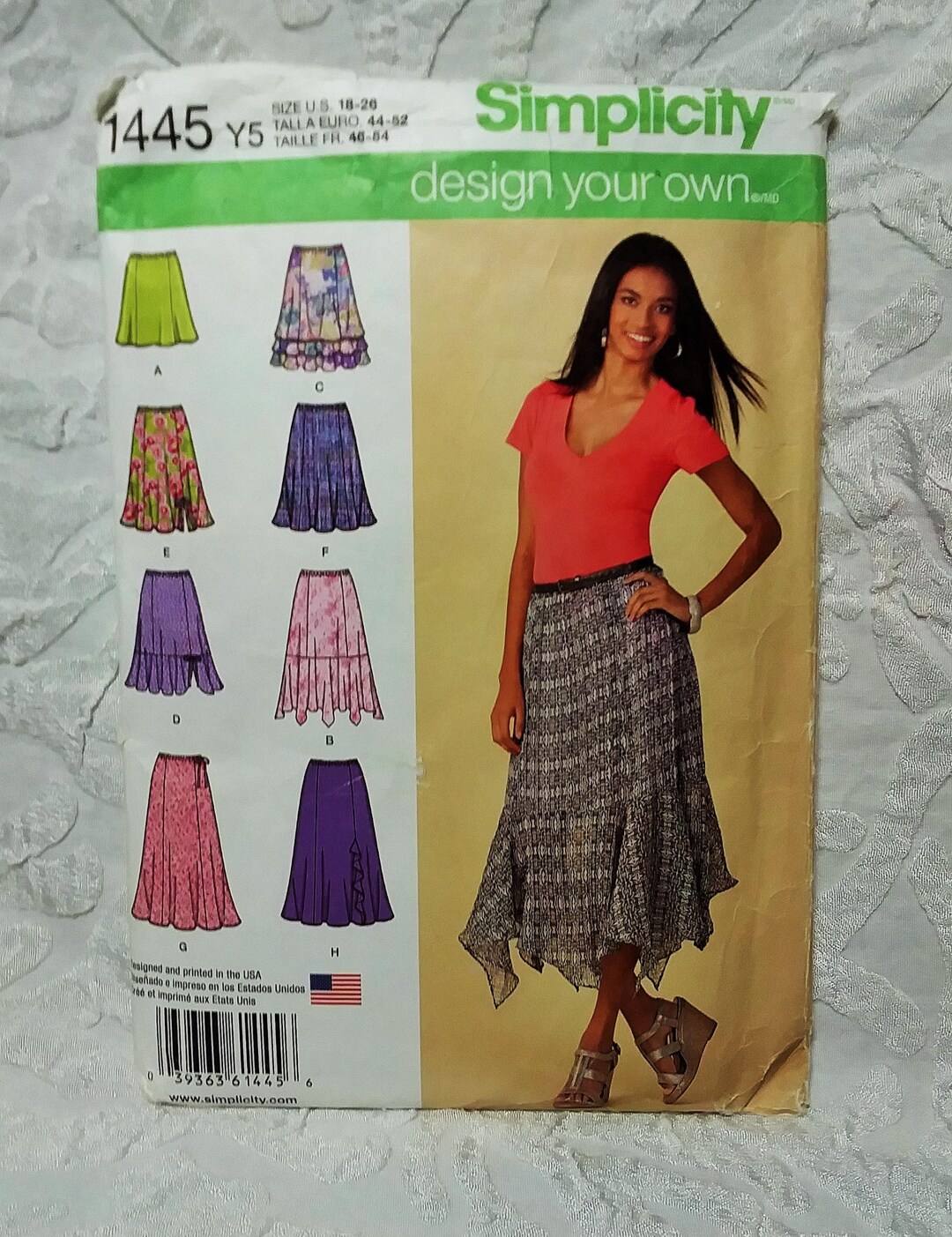 UNCUT Simplicity 1445 Misses' Design Your Own Skirt Sewing Pattern - Etsy