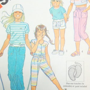 UNCUT SIMPLICITY 5905 Girls' Pull-on Pants Romper and Pullover Tops ...