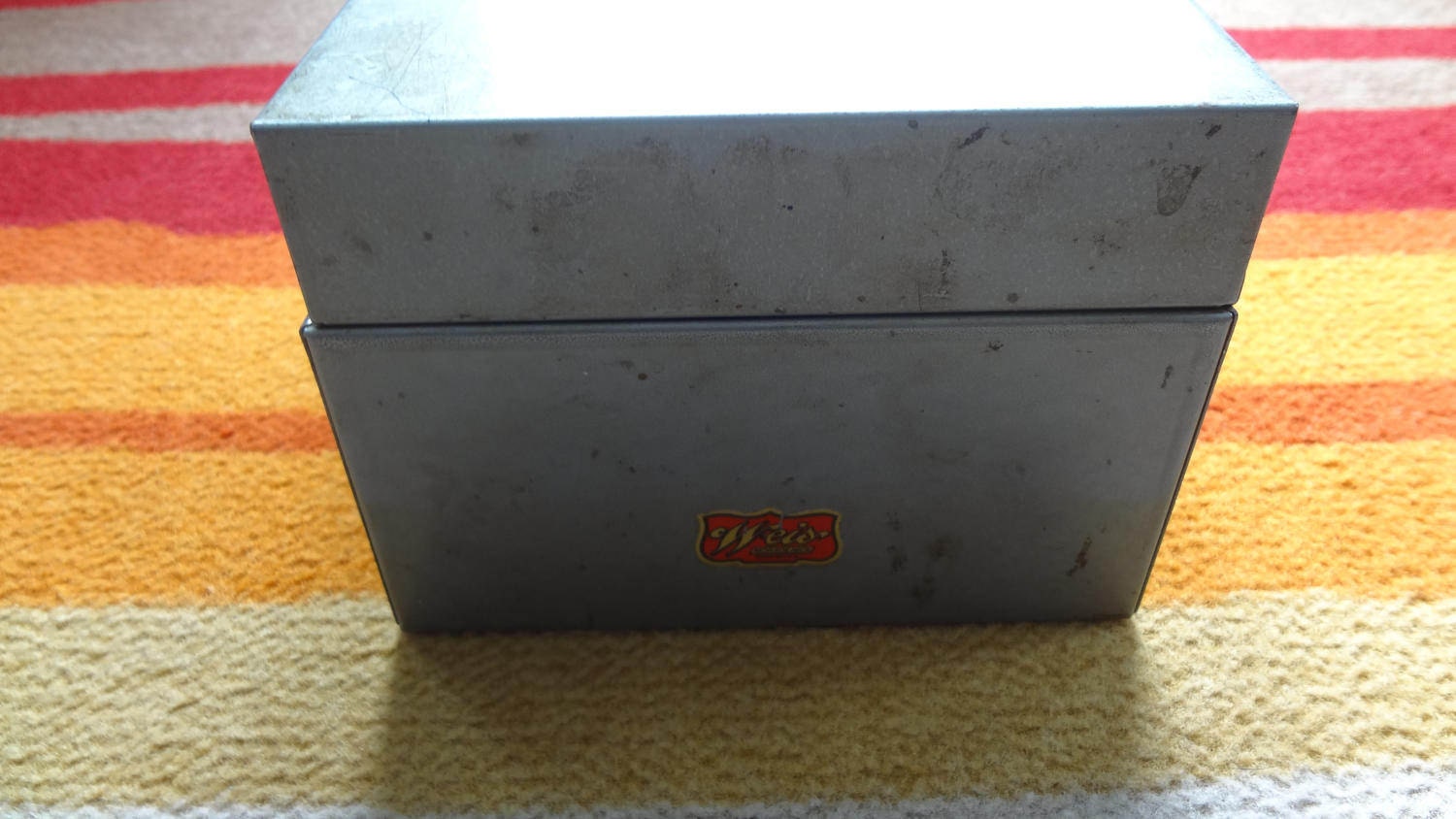 Vintage WEIS Gray Metal Card File Box for 3'' X - Etsy