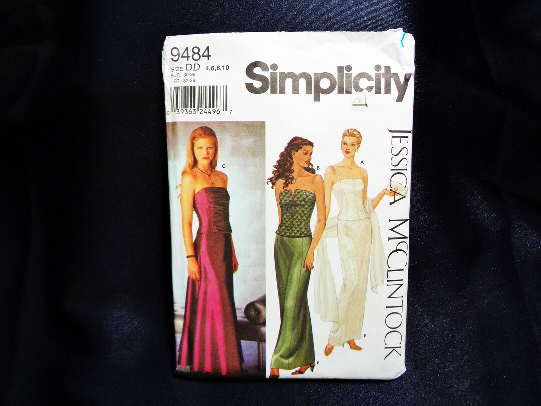 Vintage SIMPLICITY 9484 Misses' BUSTIERS and SKIRTS Sewing Pattern - Etsy
