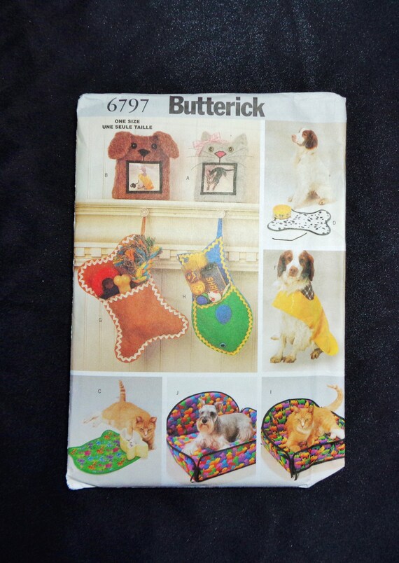 UNCUT Butterick 6797 Pet Accessories Sewing Pattern | Etsy