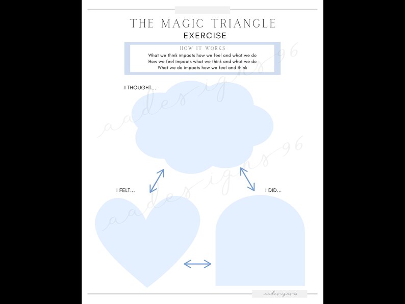 Cognitive / Magic Triangle Therapy Exercise for Kids - Etsy