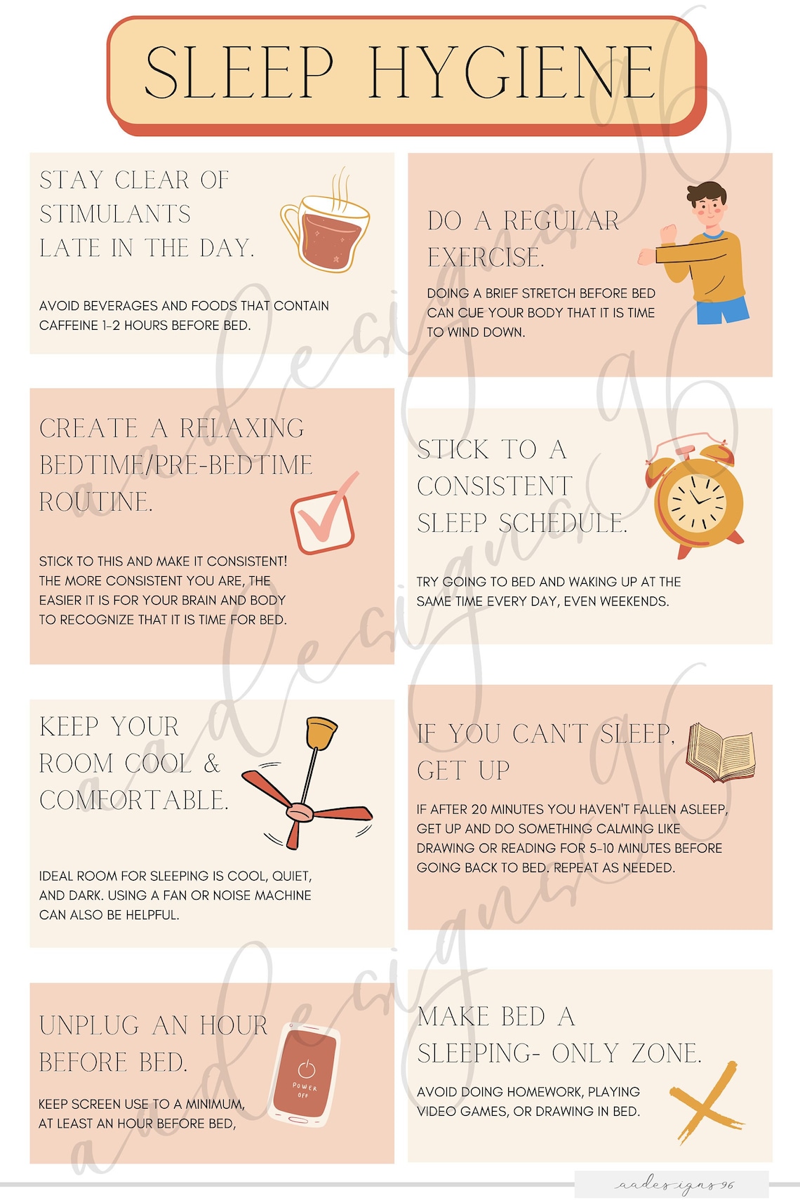 Sleep Hygiene Therapy Poster - Etsy