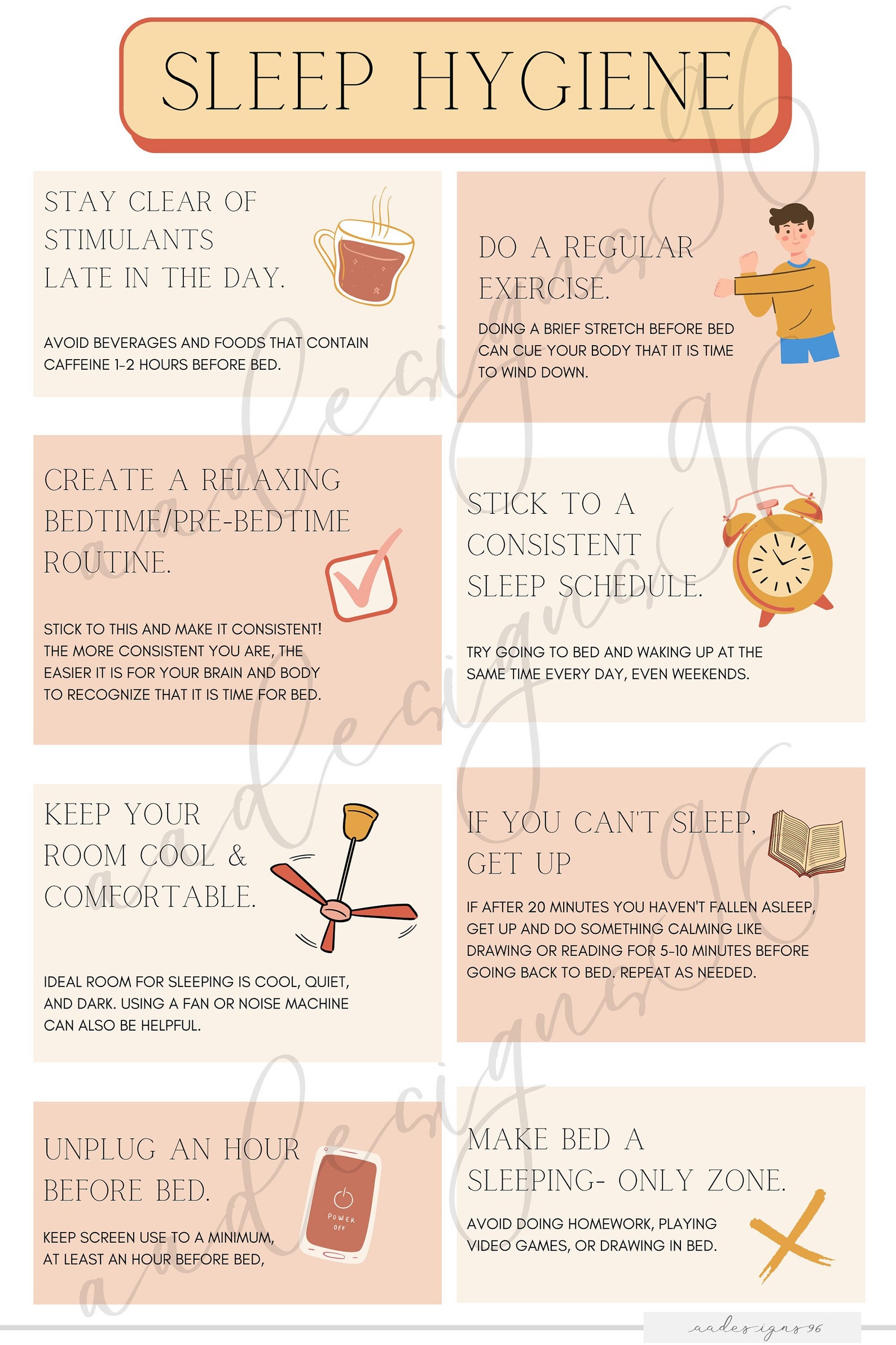 Sleep Hygiene Therapy Poster - Etsy