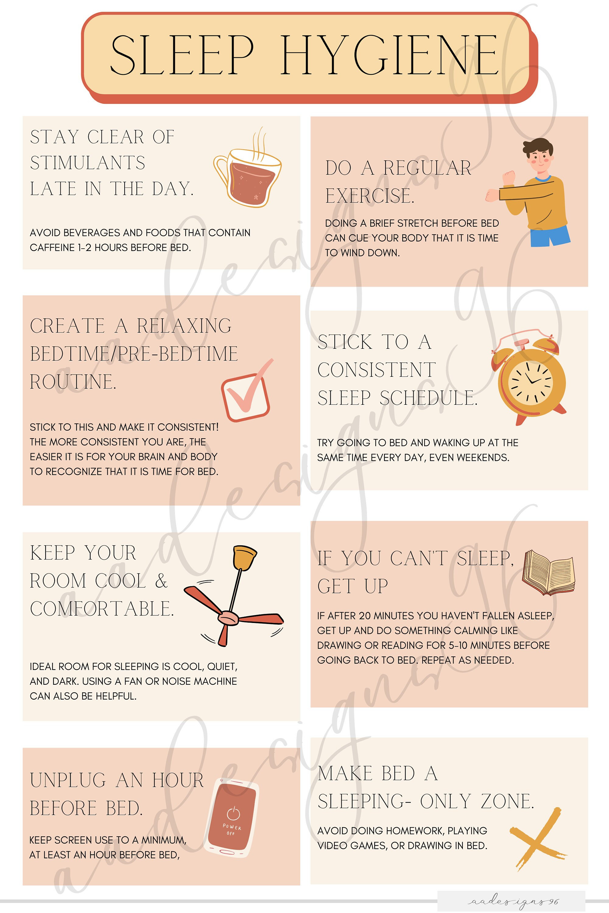 Sleep Hygiene Therapy Poster - Etsy