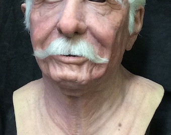 Realistic Old Man Mask | Etsy
