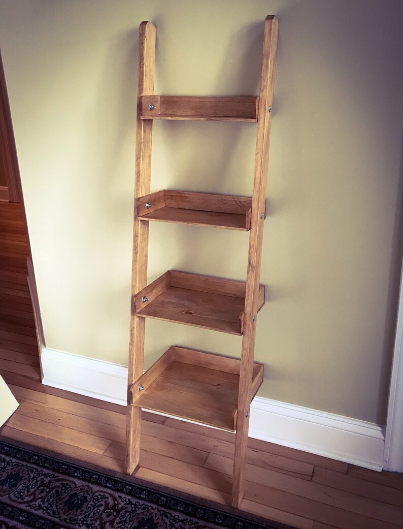 Rustic Wooden Ladder Shelf Handmade Shelf Rustic Decor Tea | Etsy