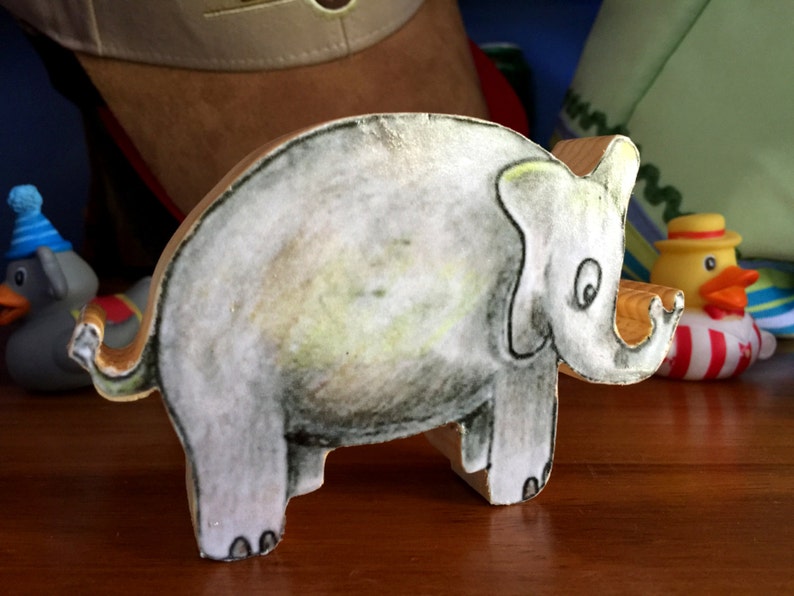 Elephant Toy Wooden Toy Kids Decor Circus Elephant | Etsy