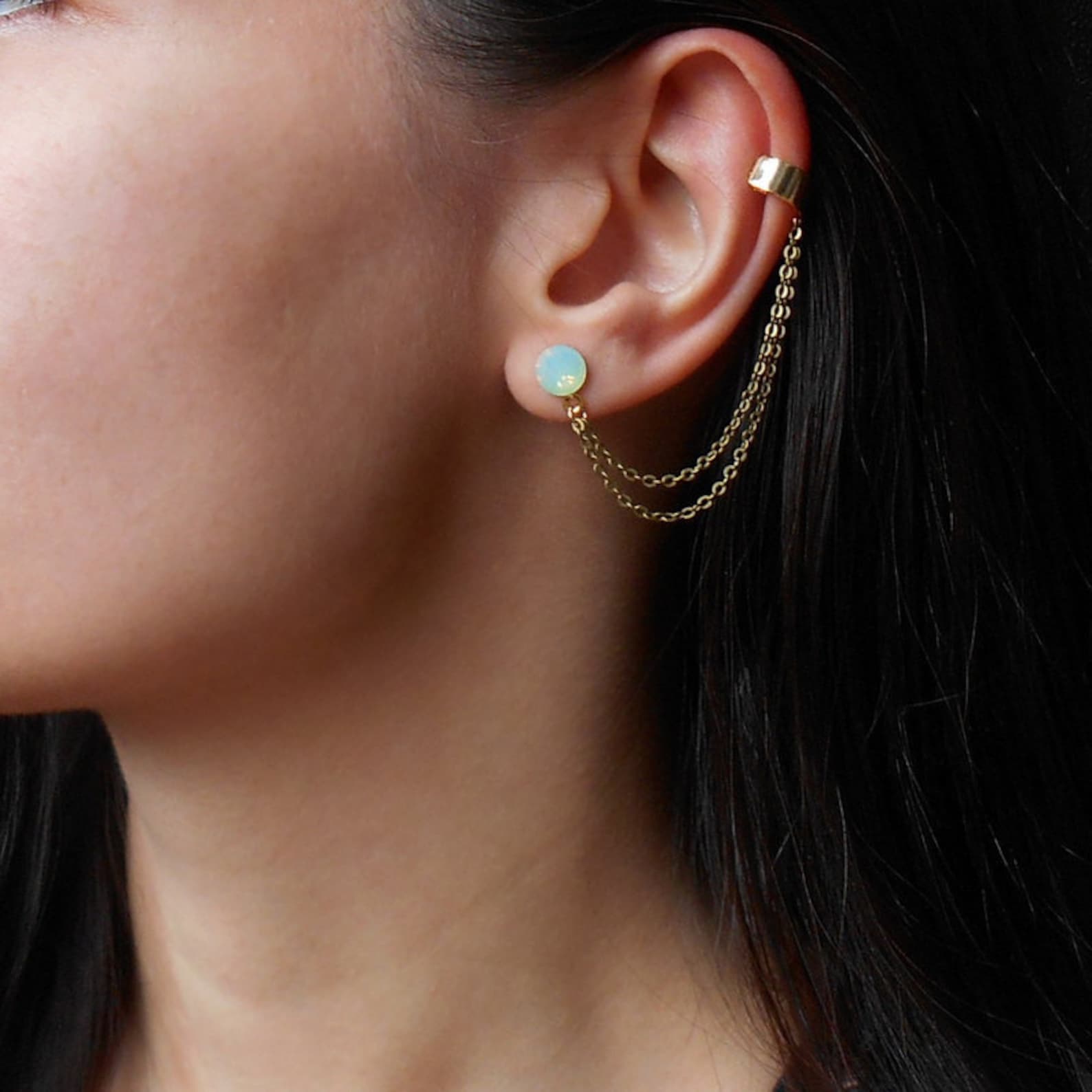 Crystal Ear Cuff Earrings Ear Cuff Earrings With Swarovski - Etsy