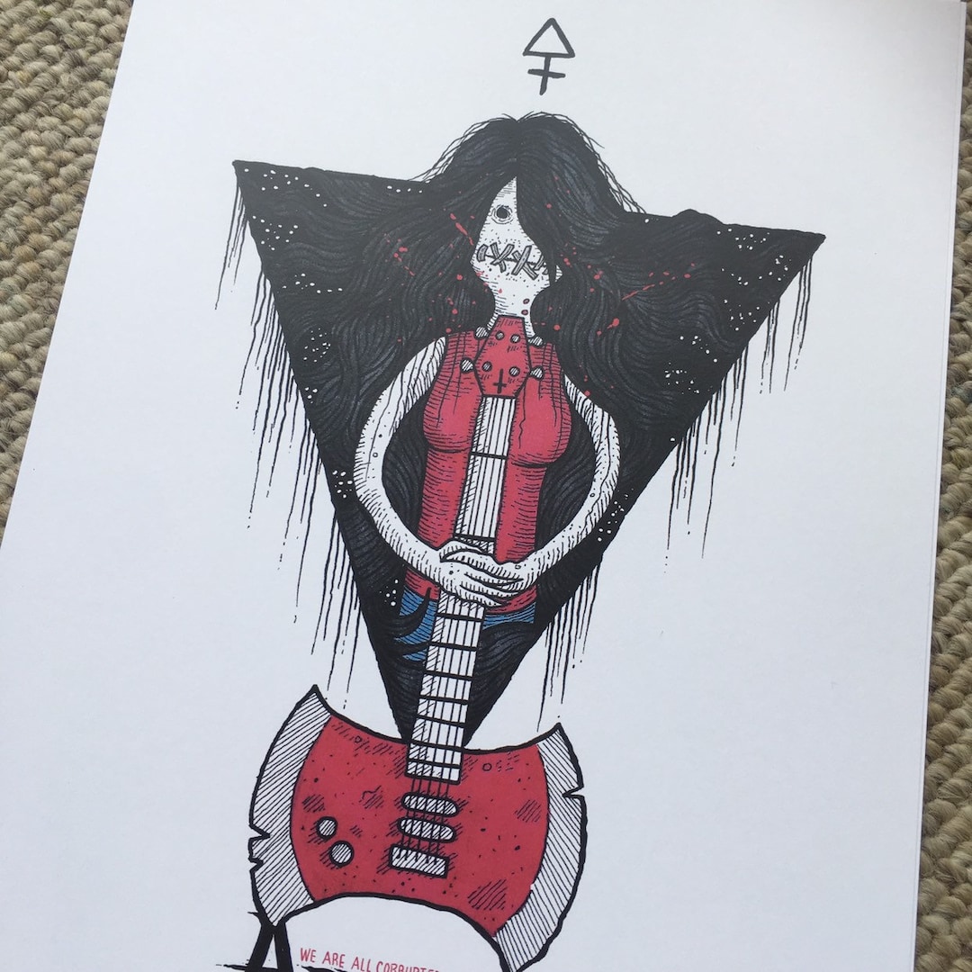 Marceline - Demented Adv Time - Art Print by We Are All Corrupted - Etsy