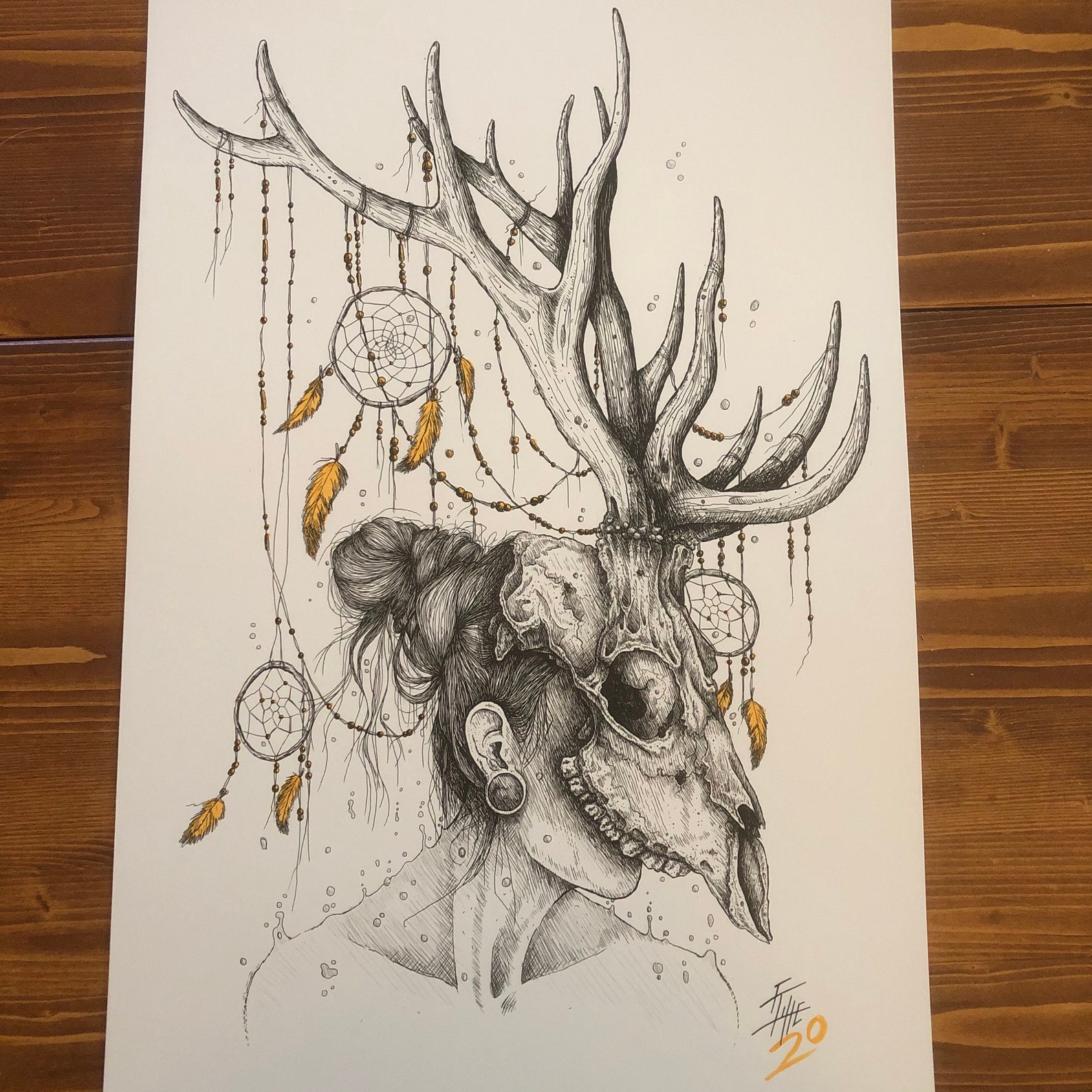 Each One of a Kind - Gold Hand Done- One of a Kind - Art Print by We ...