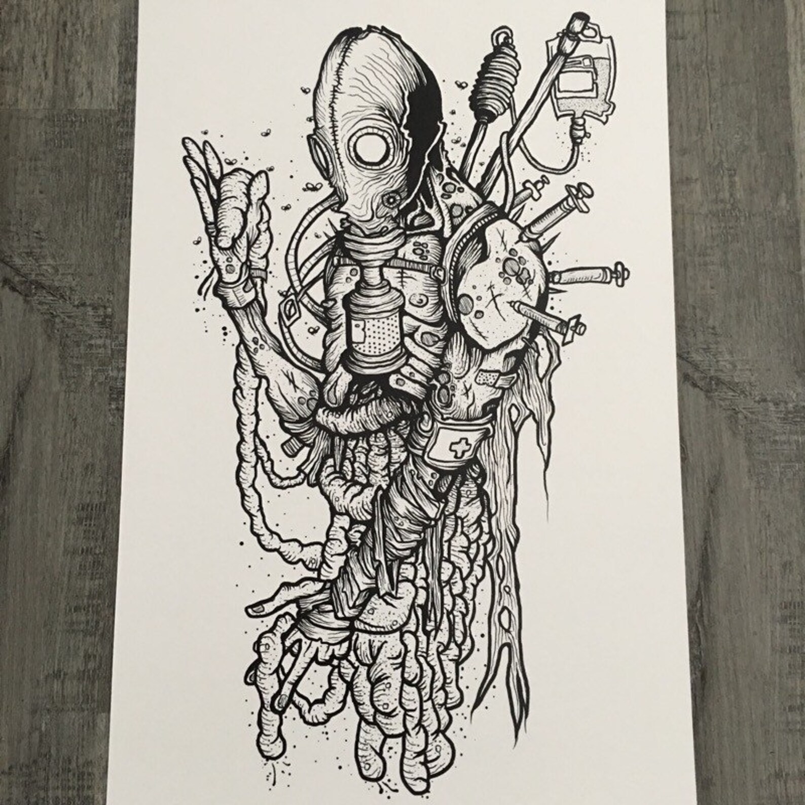 Nurse of Cysts- Art Print by We Are All Corrupted - Etsy