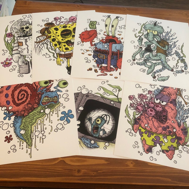 Spongebob Dark - Etsy UK
