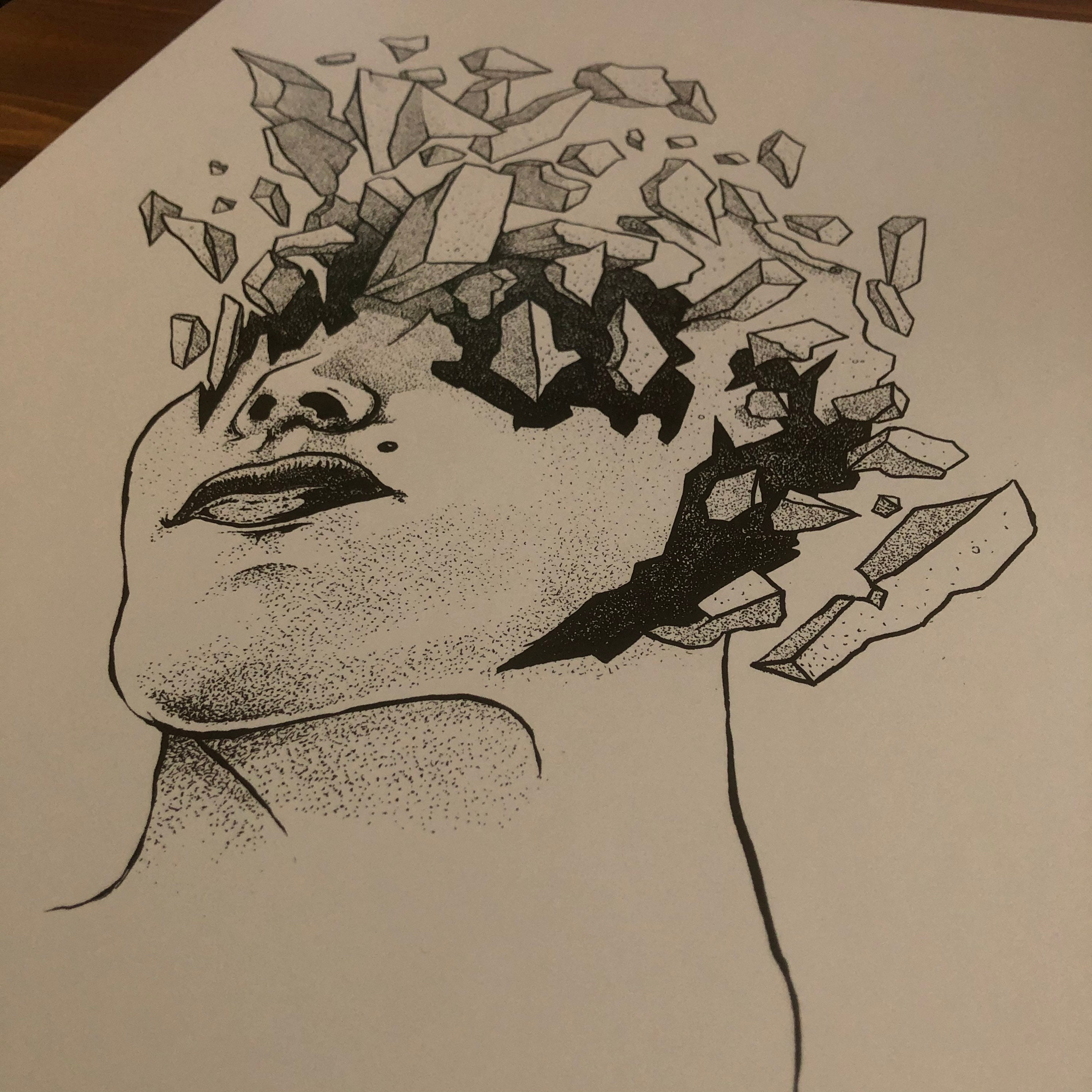 Shattered 11x17 signed Art print by We Are All Corrupted | Etsy