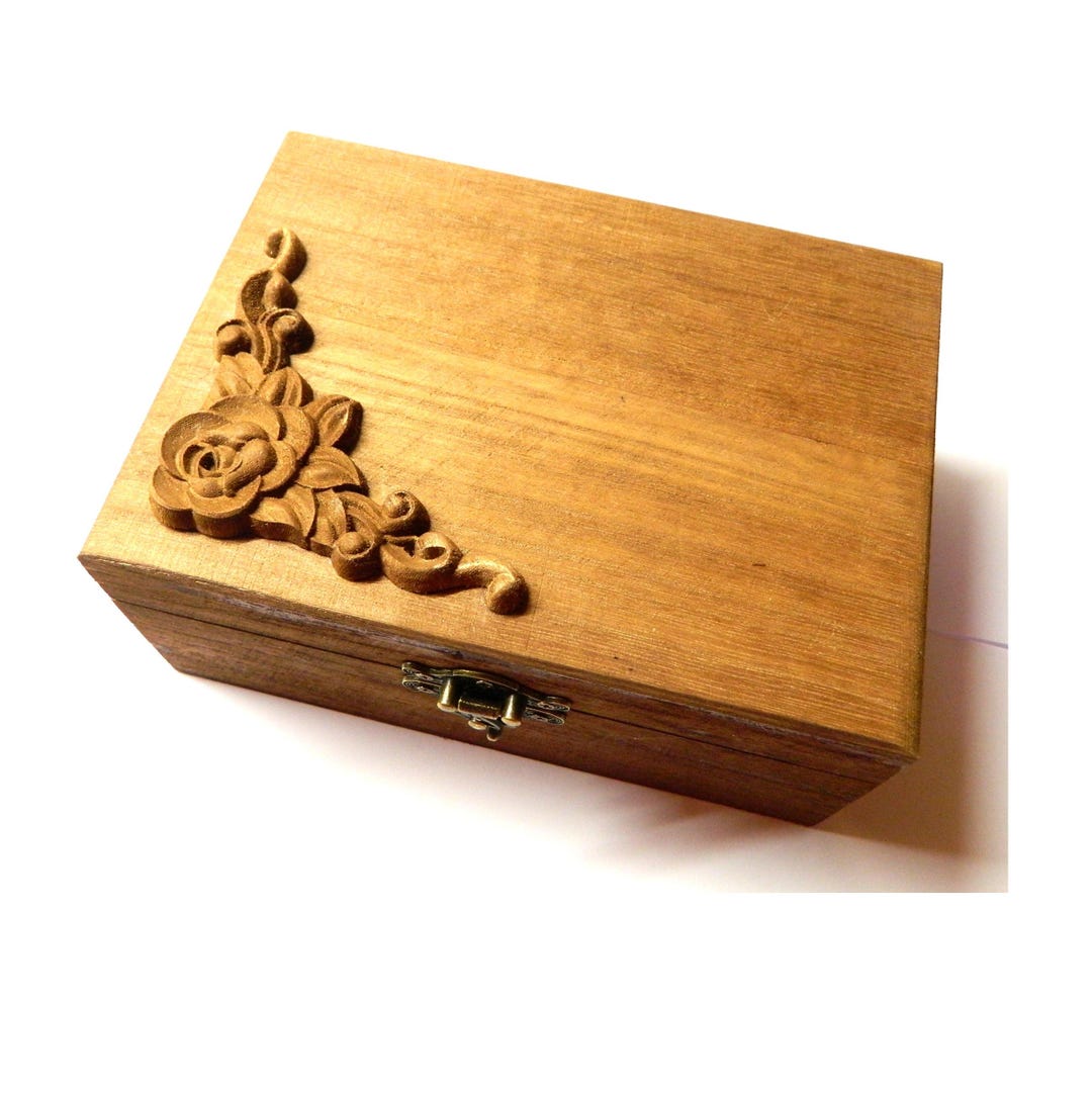 Romantic Rose Big Wooden Chest Treasure Vintage Fastener Wedding ...