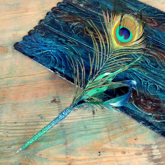 Peacock Feather Quill Pen