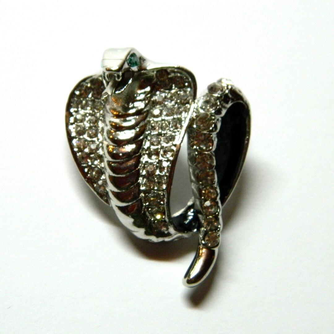 Snakes Cobra Brooch Boutonniere Vintage Silver Golden Collar Pin Clip ...