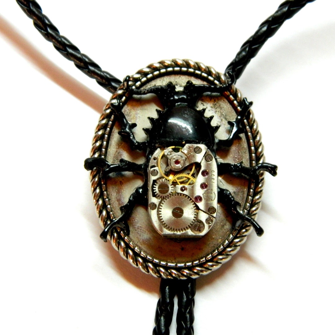 Big Steampunk Stag Beetle Bolo Tie Scarab, Coleoptera Unique Birthday ...
