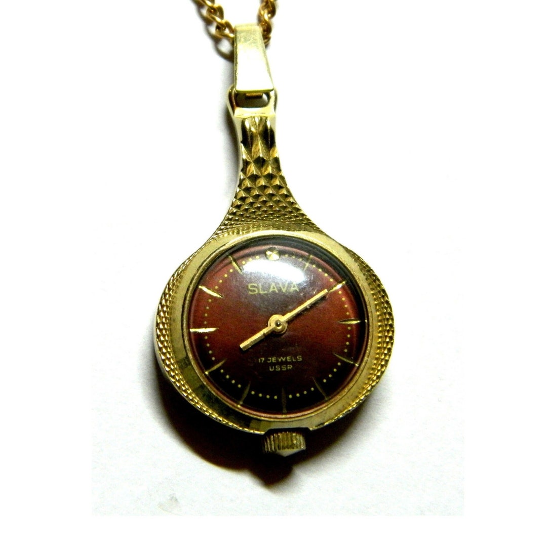 Vintage Gilded Watch Slava, Gold Plated Marked AU 1960s Women's Watch ...